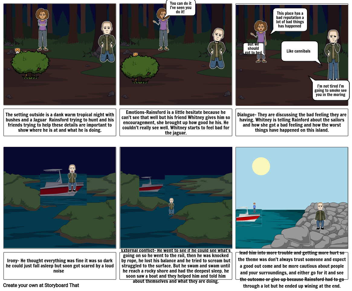 The Most Dangerous Game Storyboard Por Alexis84732