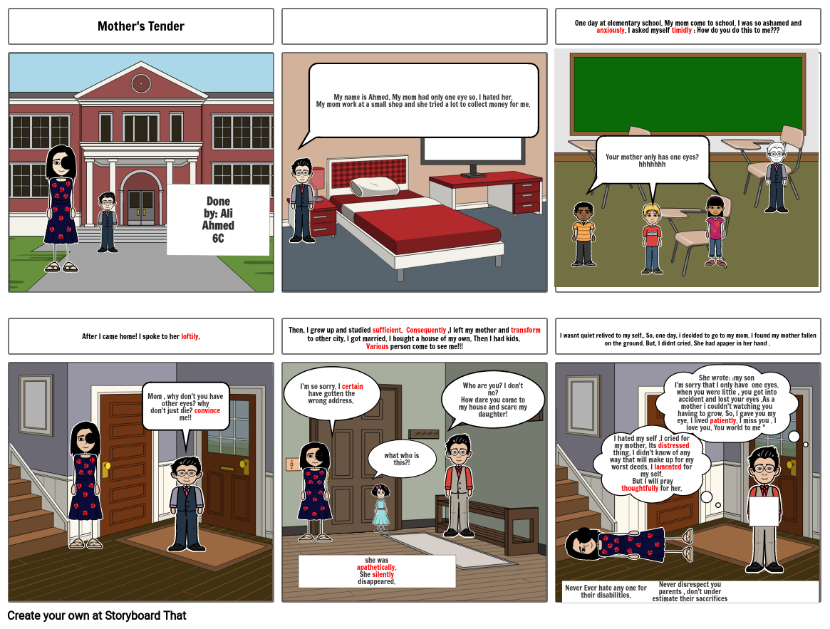 mothers tender Storyboard par ali_ahmed