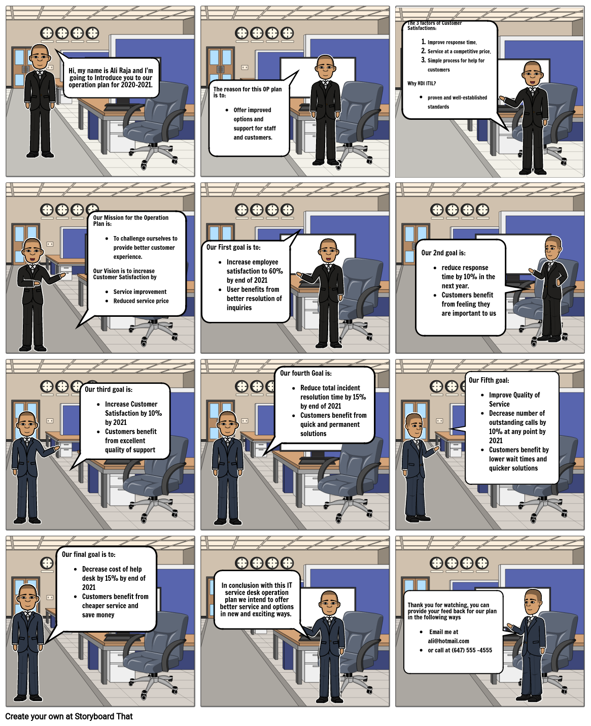 IT Help Desk Video Storyboard Storyboard por aliraja92