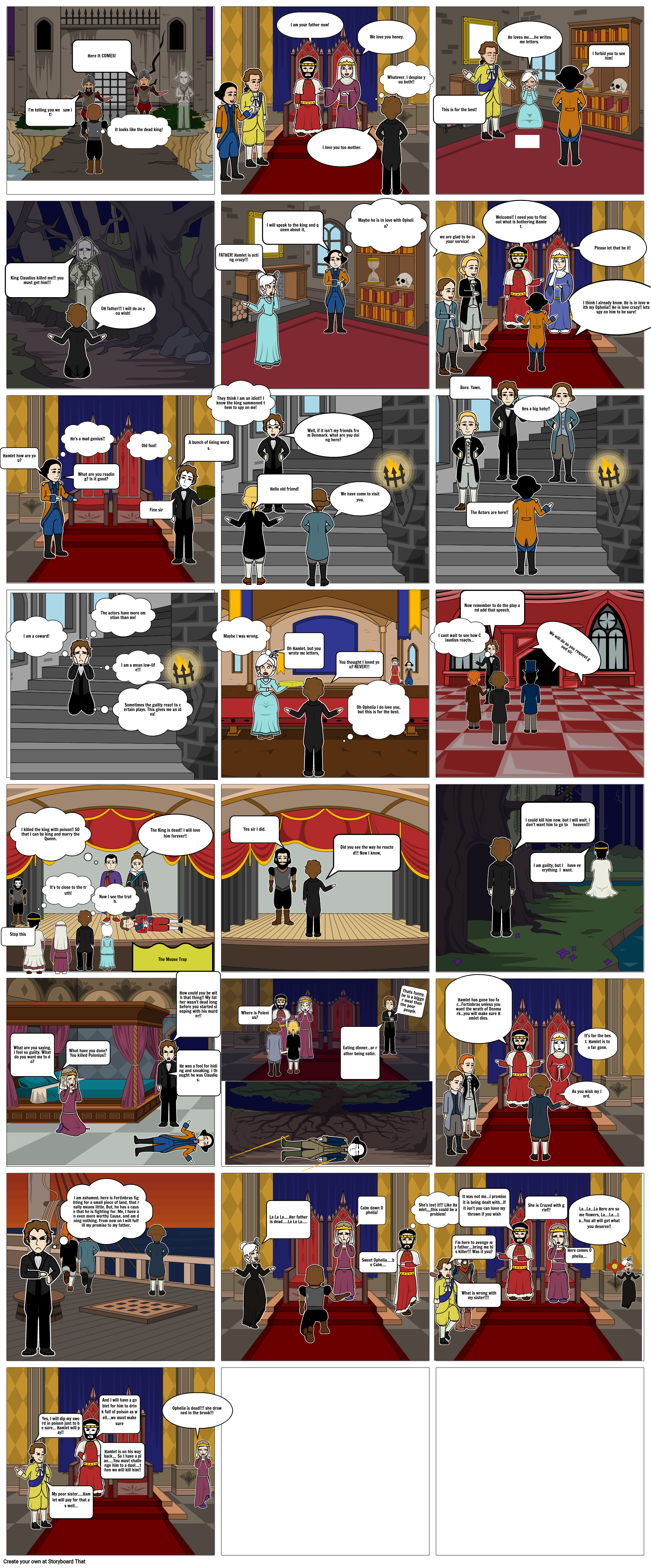 Hamlet Storyboard por alycia23