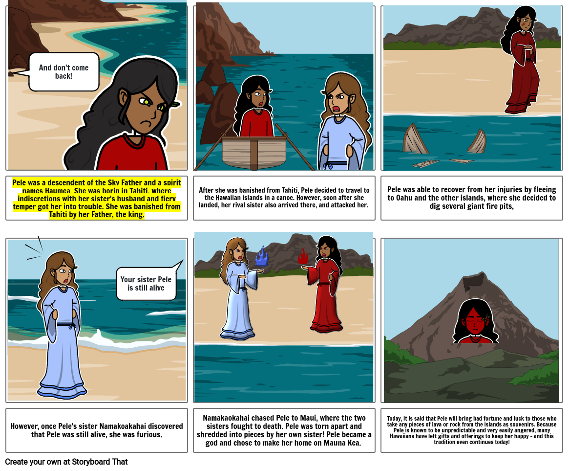 Pele - the goddess of fire Storyboard by amankhalid_07