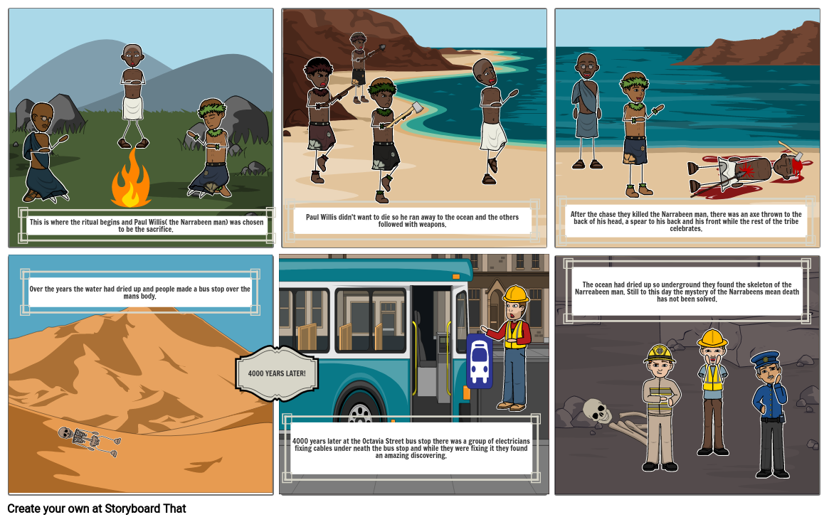 the NARRABEEN MAN Storyboard by ami_griggs