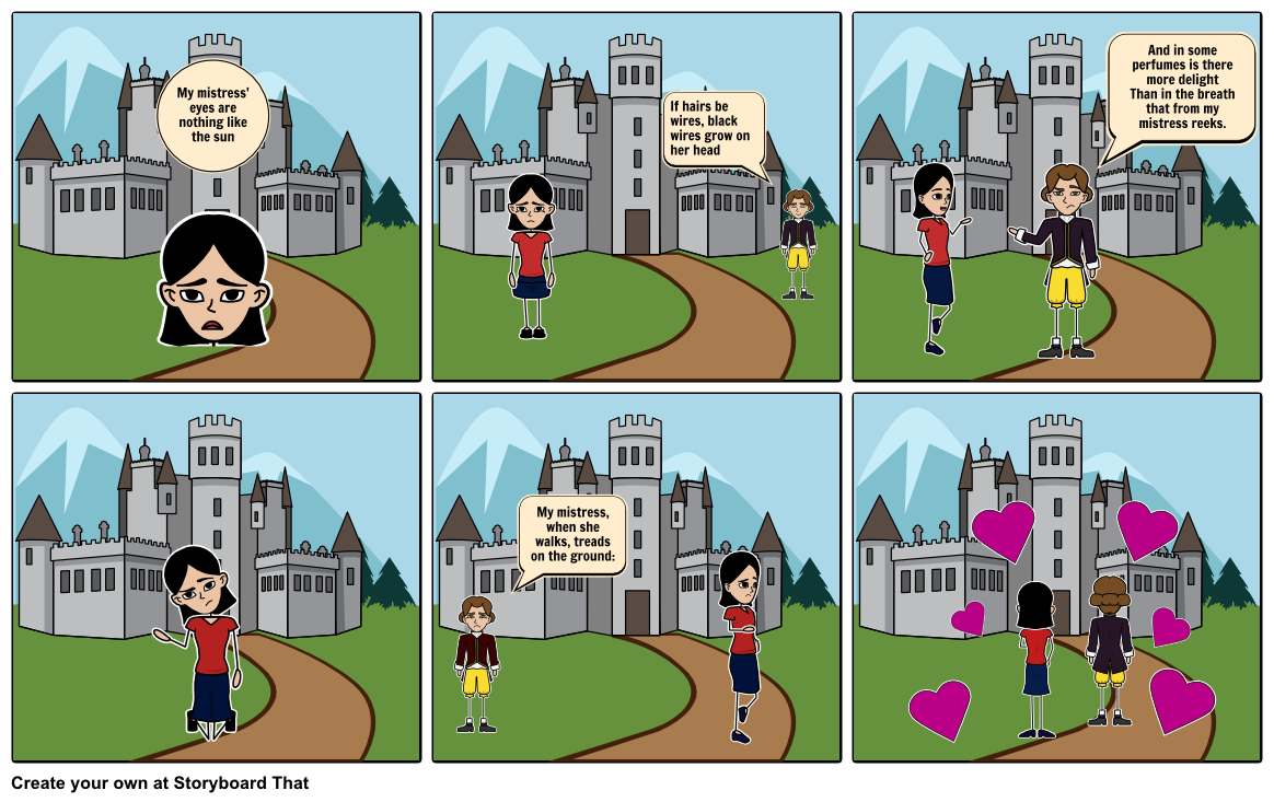 Sonnet 130 Storyboard By Anagabym