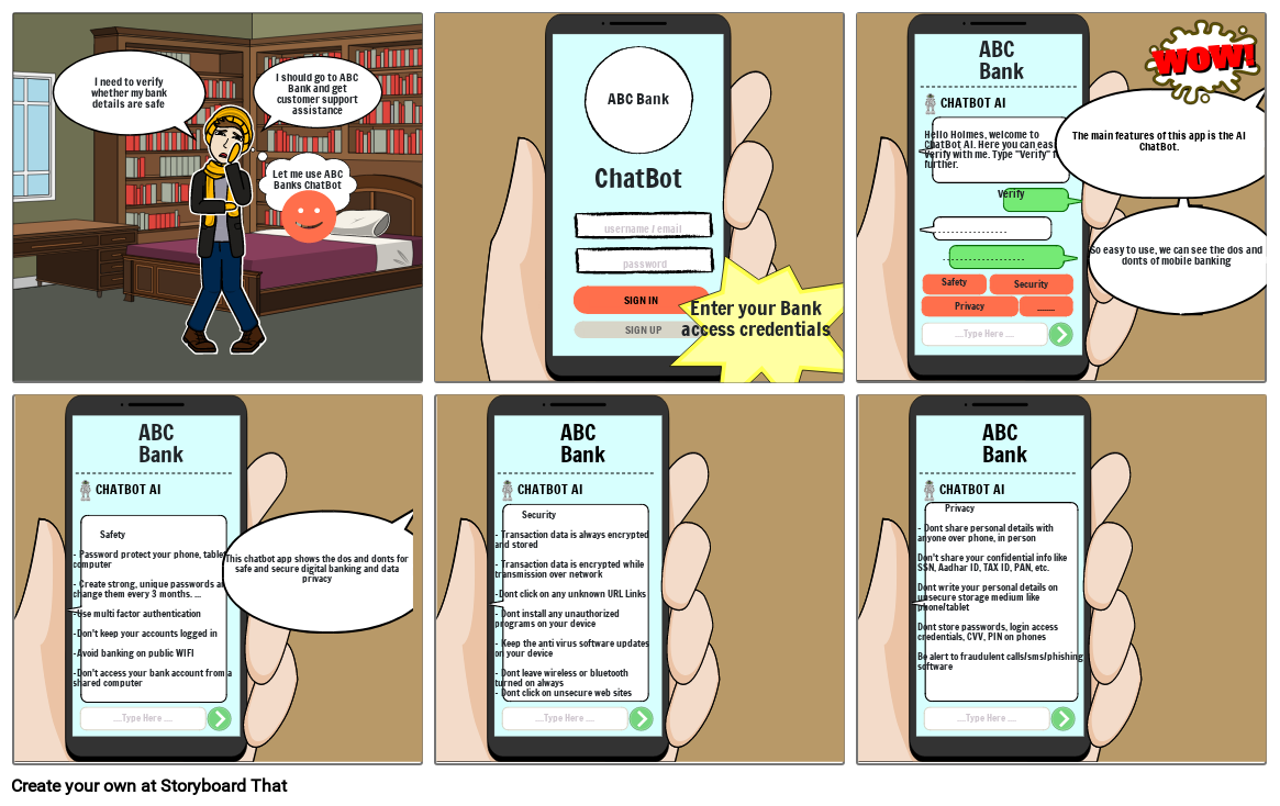ABC Bank - Chatbot Storyboard by anandramani