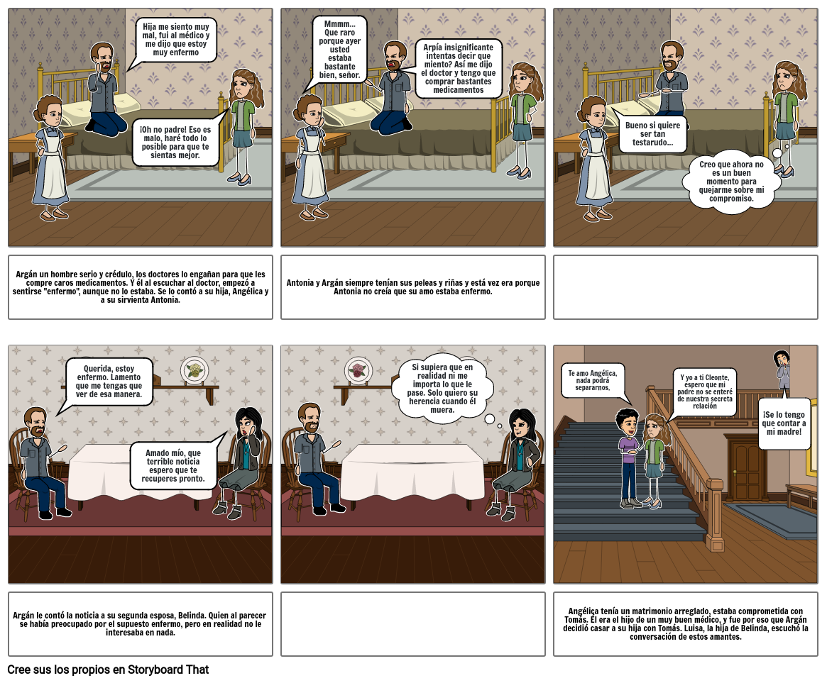 El enfermo imaginario Storyboard por andreass