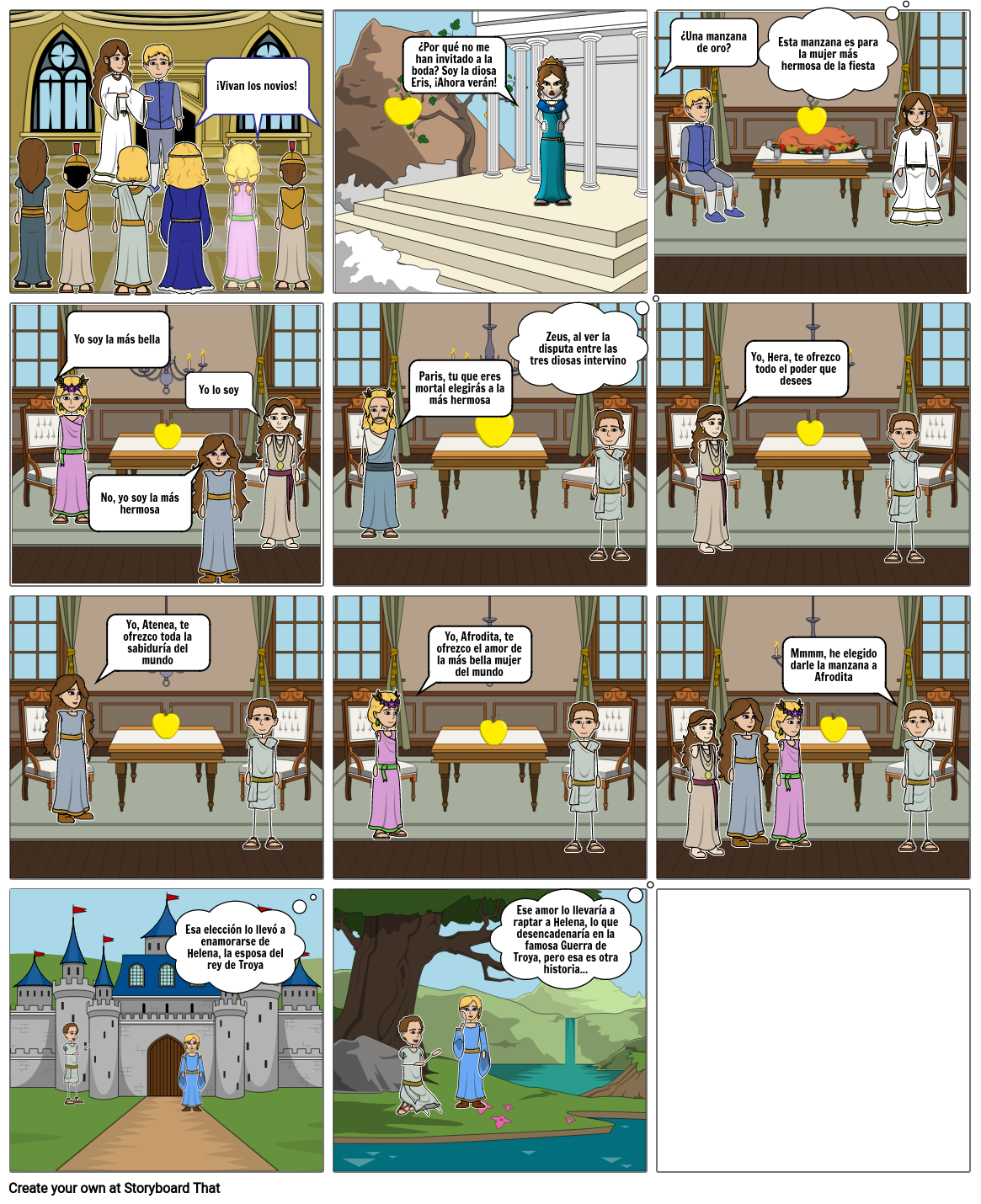 Cómic mitología Storyboard by andryw