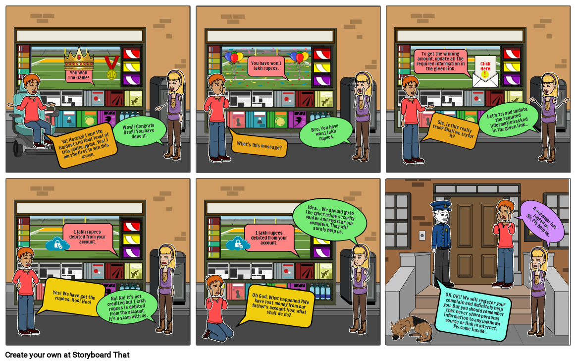 Comic Strip :- Internet - Cyber Security, Angel Patel,7th B