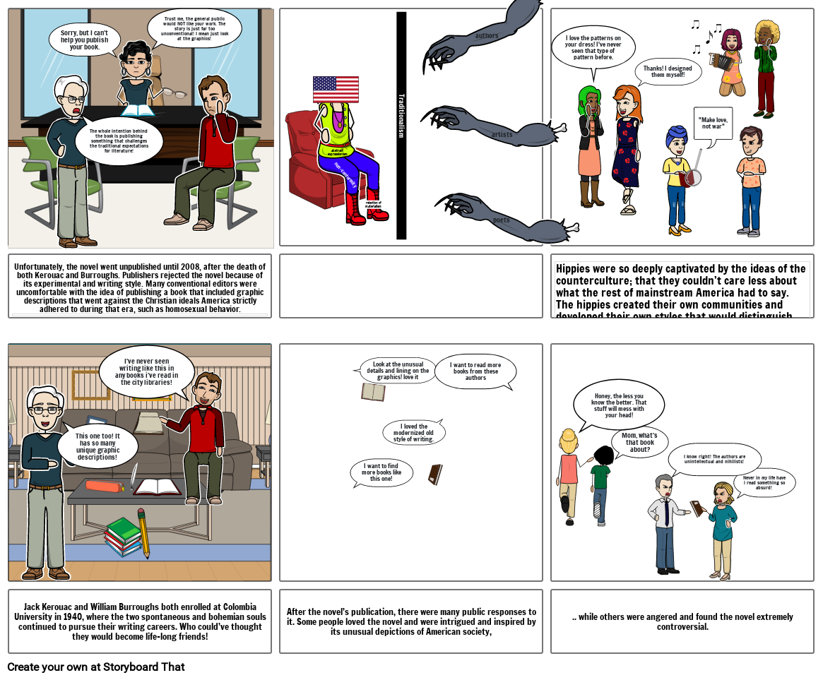 idea beat generation comic Storyboard por angeladu