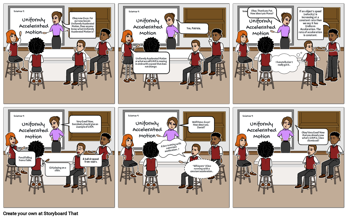 Uniformly Accelerated Motion Storyboard by angelica8308 Uniformly Accelerated Motion Storyboard by angelica8308