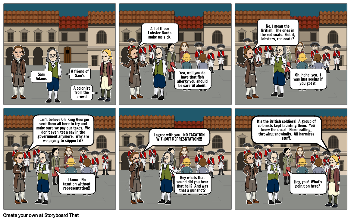 Readers Theatre Boston Massacre Storyboard by anjtaylor