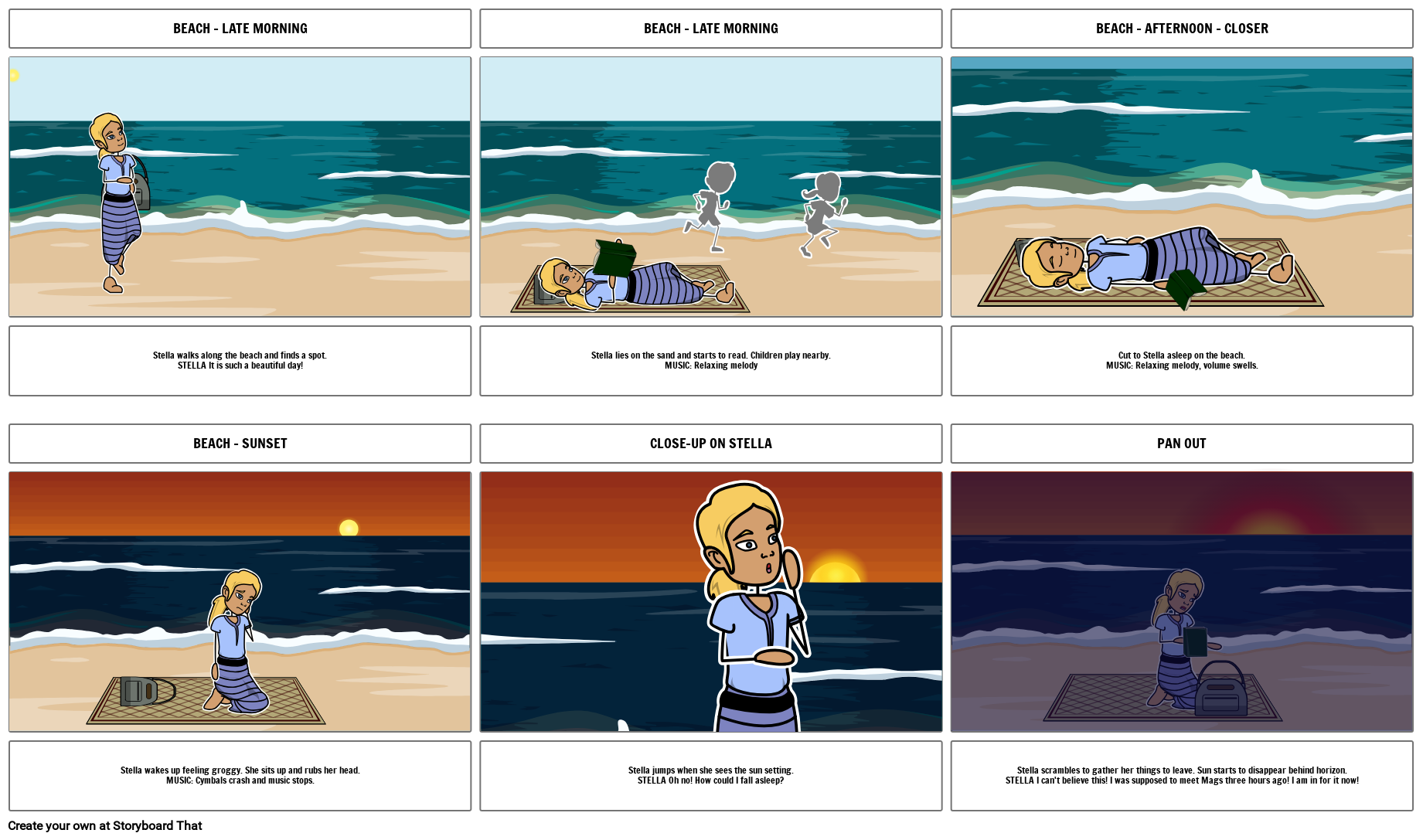 Beach Scene Storyboard Taraf ndan Anna warfield Beach Scene Storyboard Taraf ndan Anna warfield