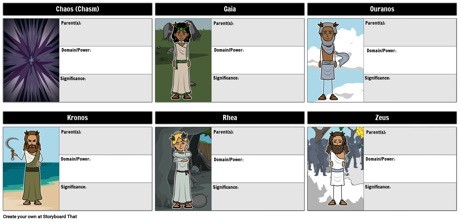 Greek Mythology Lesson Plans | Greek Creation Myth