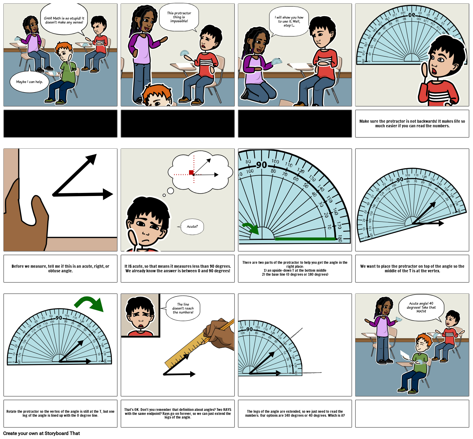 How To Use A Protractor Storyboard Od Anna warfield