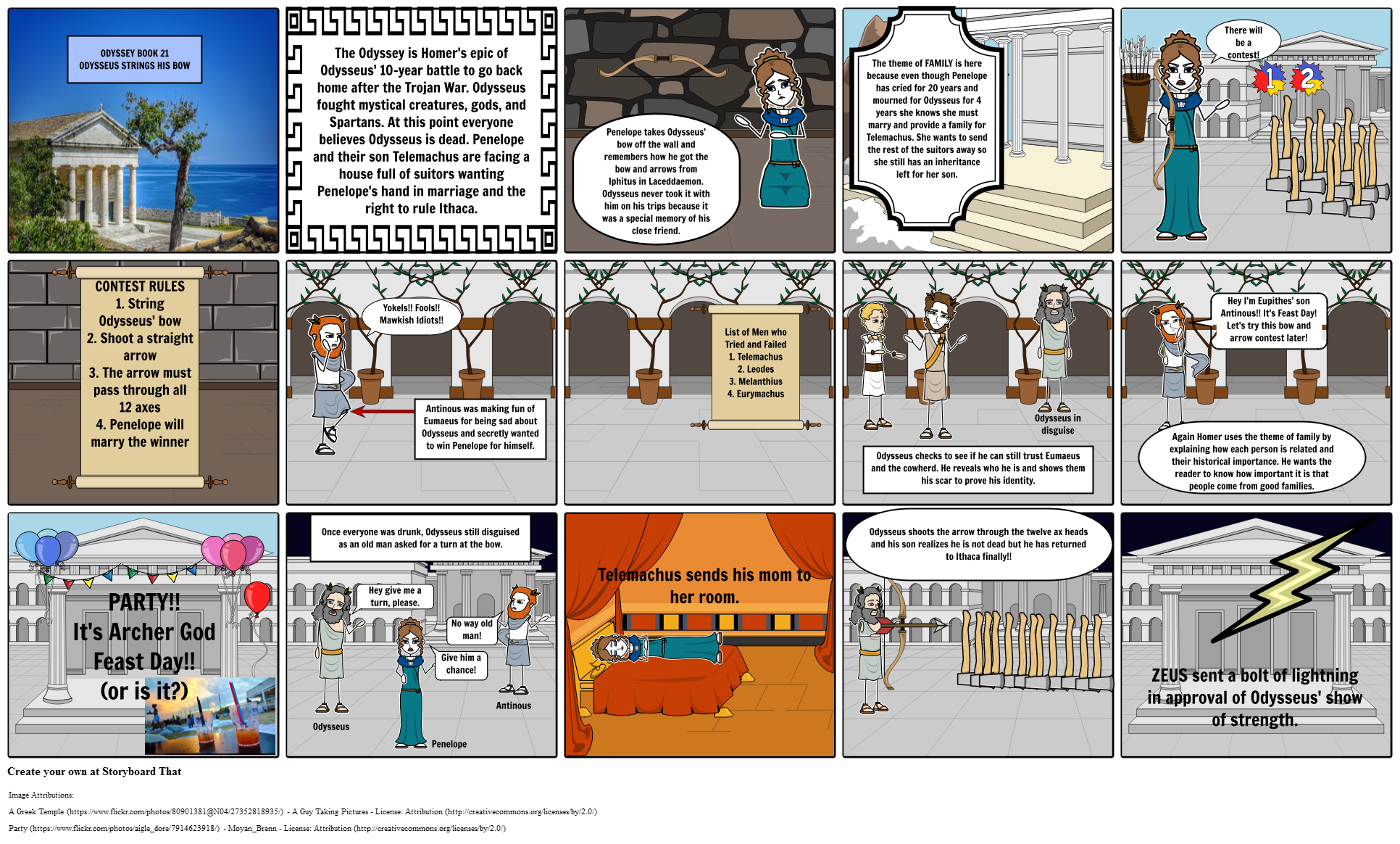 Odyssey Book 21 Storyboard By Annabellecallister