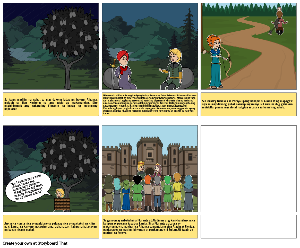 Florante at Laura Storyboard por annikka