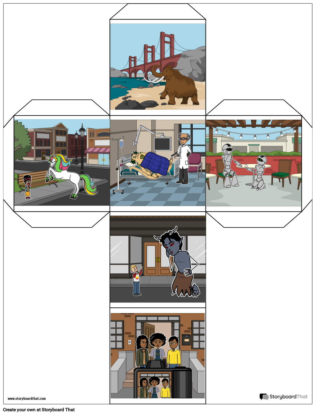 مثال قصة مكعب Storyboard af ar-examples