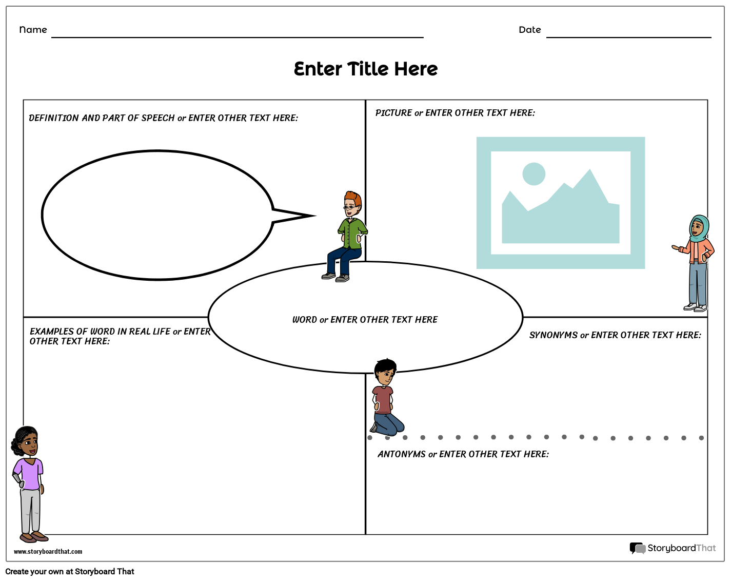 المفردات 10 Storyboard by ar-examples