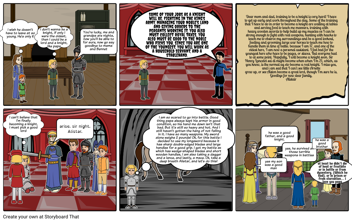 MEdieval Europe S.S Storyboard par ariellebell