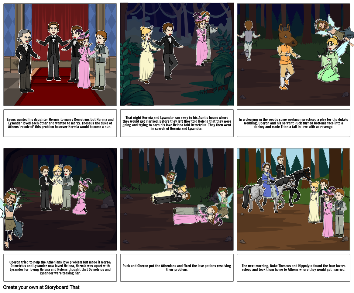 A Midsummer Nights Dream Storyboard by artyducky