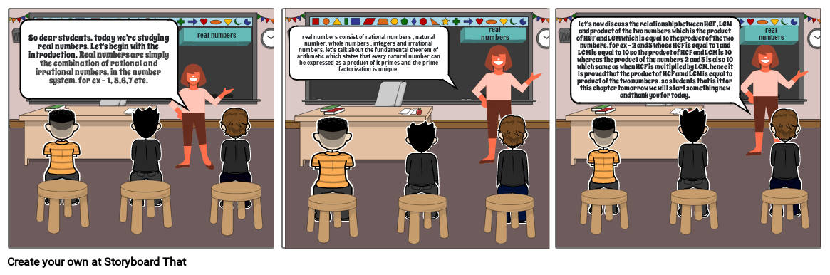 comic strip chapter- real numbers Storyboard by aryaman20200185