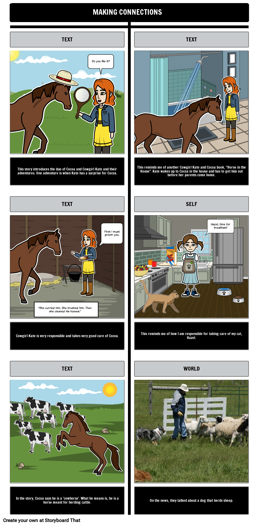 Cowgirl Kate and Cocoa - Connections Storyboard