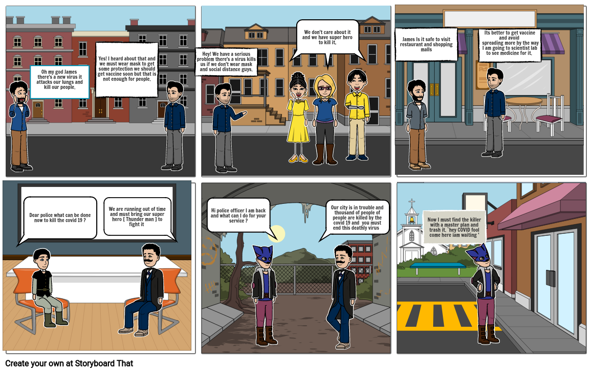 Super Hero War with Covid 19 Storyboard par asif2022