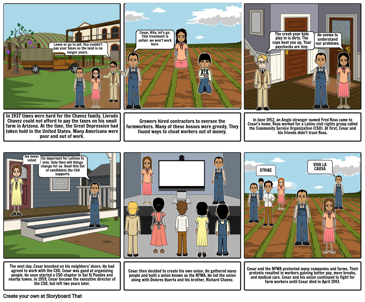 ceasr chavez Storyboard por asuali