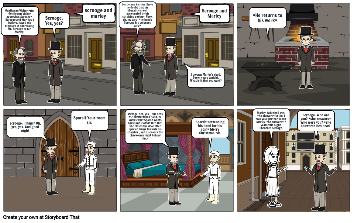 a christmas carol 1-2 Storyboard by aubreyschrauder