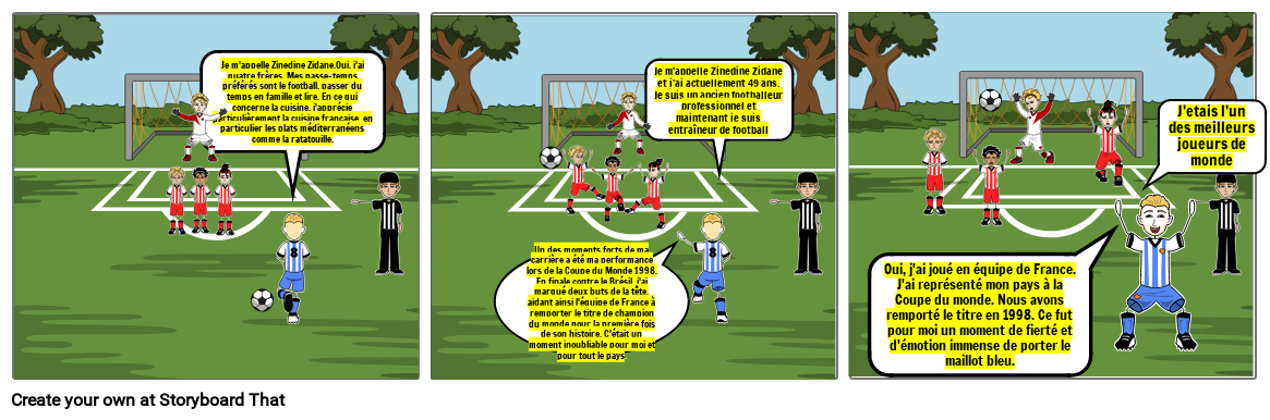 Zinedine Zidane Storyboard par ayaan5582