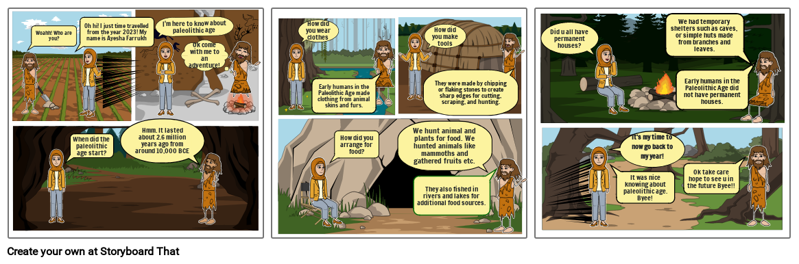 THE EVOLUTION OF PALEOLITHIC AGE! AYESHA 3-M Storyboard