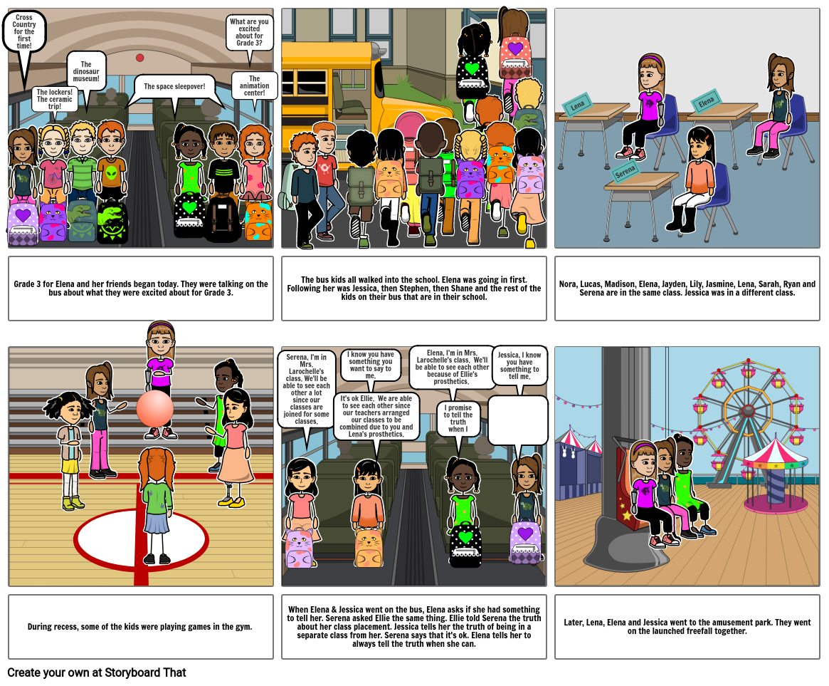 The day Grade 3 begins Storyboard por b0420a3f