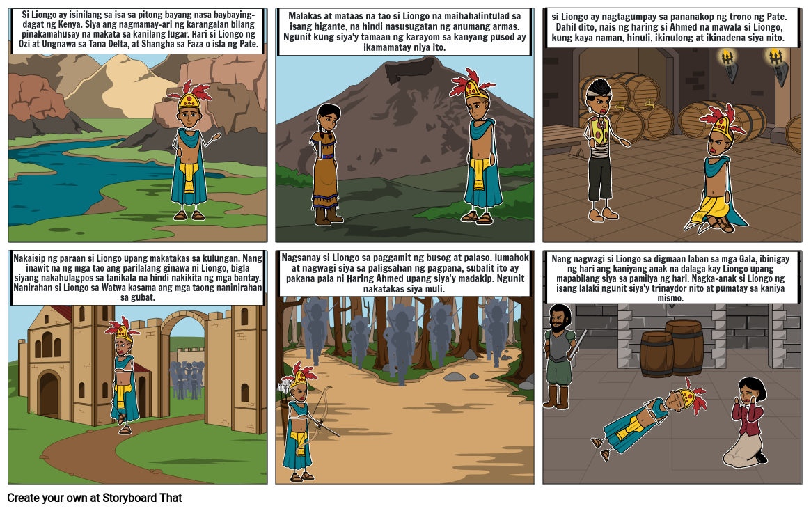 liongo Storyboard by b089f4de