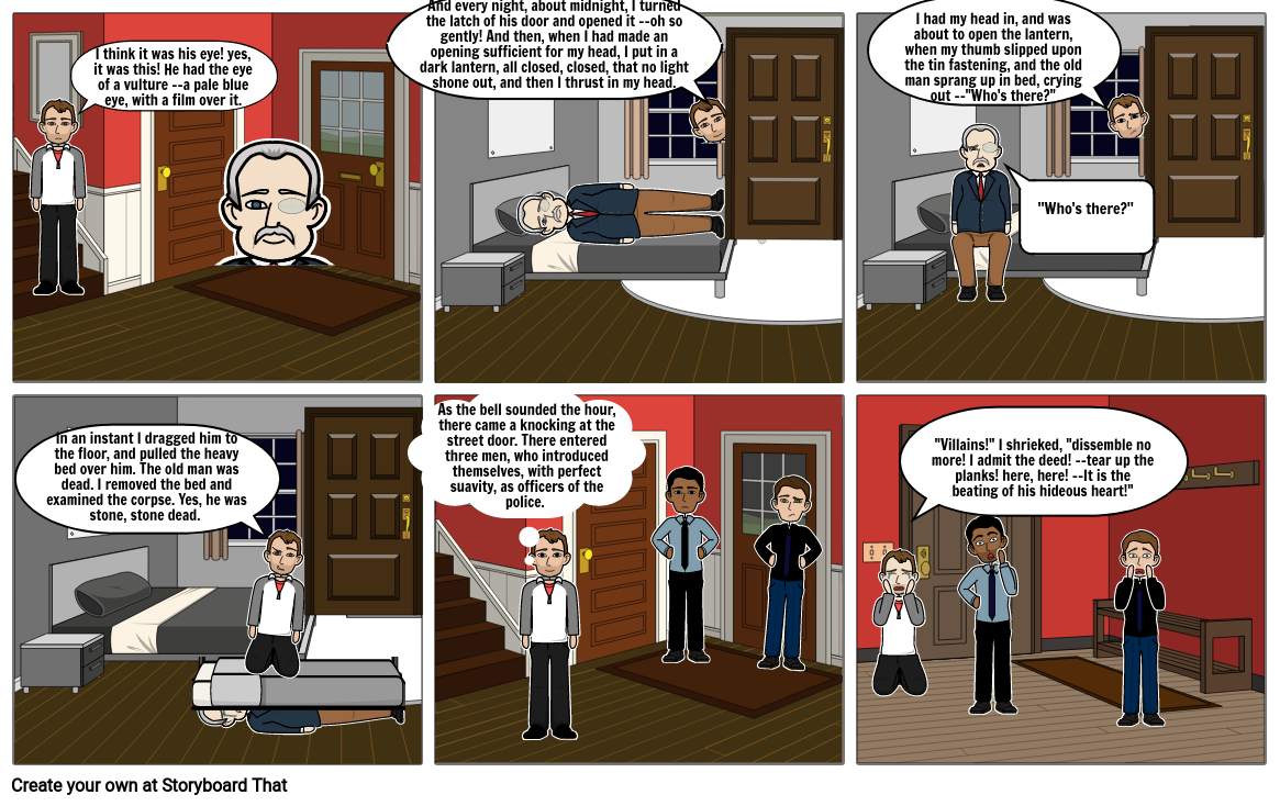 The tell-tale heart Storyboard by b176230d