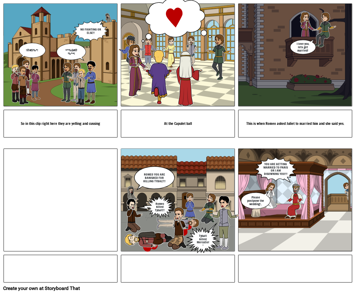 Romeo and Juliet Storyboard by b19b07c4