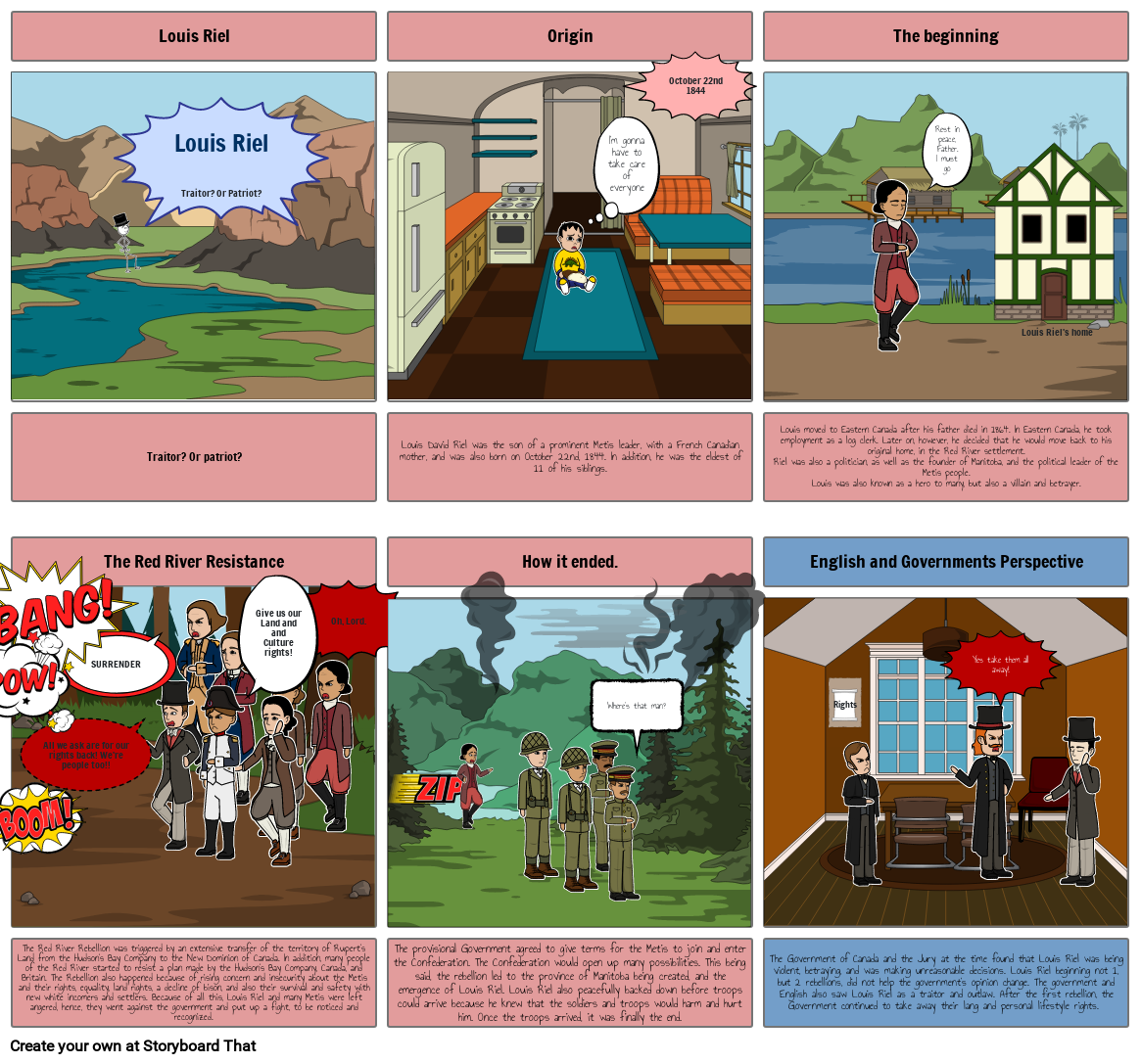 Louis Riel:Patriot Storyboard por b1e26832
