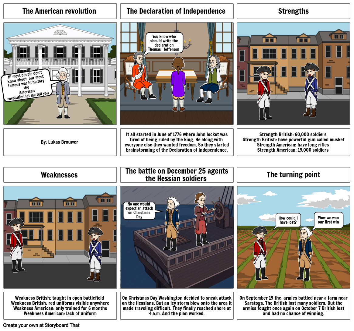 American revolution Storyboard por b202481212