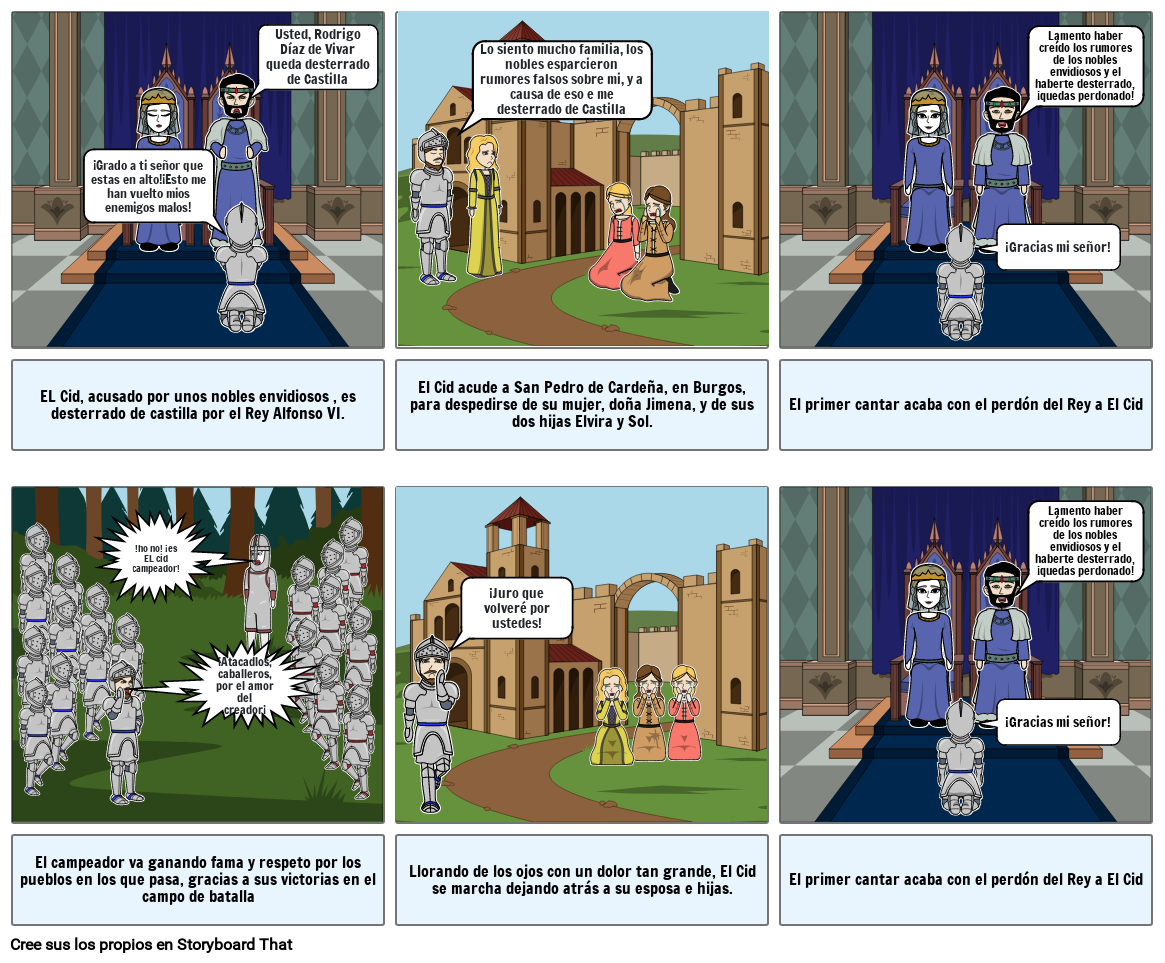 Primer cantar del mío cid Storyboard por b208b733