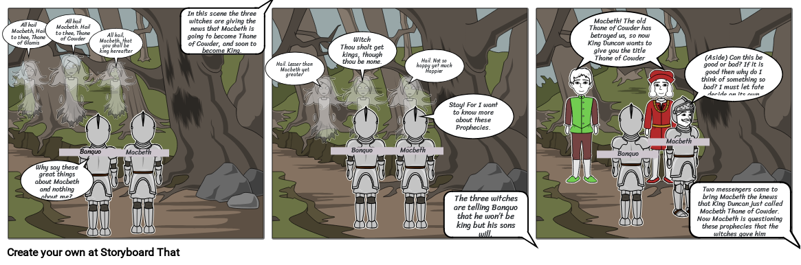 Macbeth Act1 Scene3 Storyboard par b29b419e99