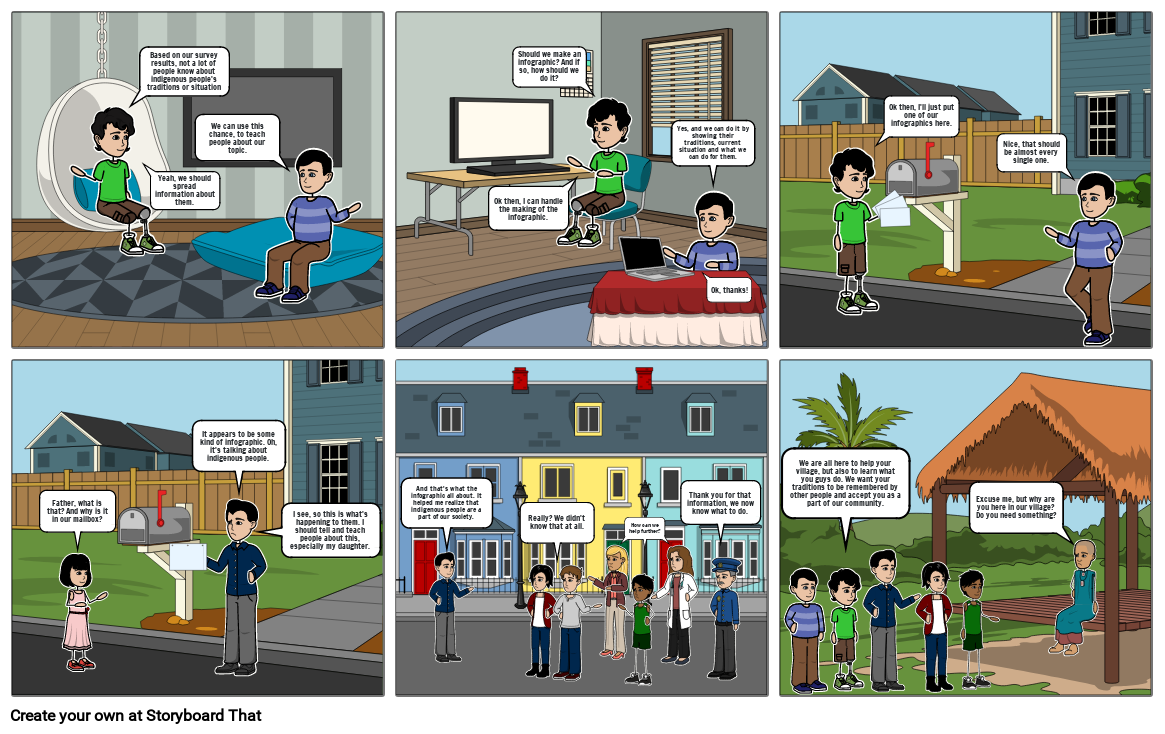Raising Awareness for Indigenous People Storyboard