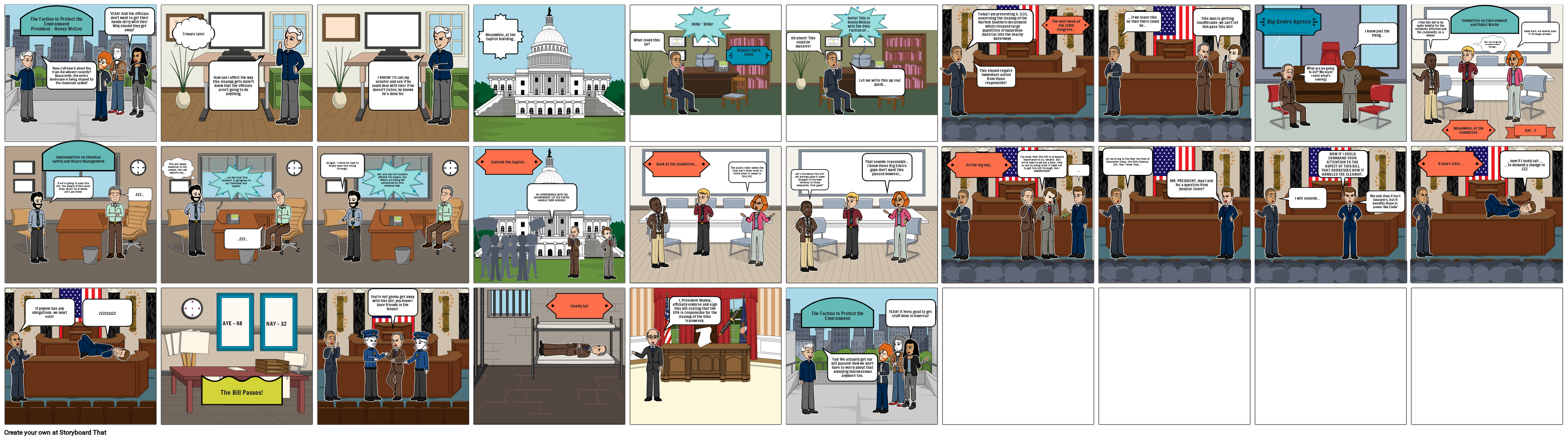 Bill Becomes a Law - Ohio Cleanup Storyboard by b31611b421008