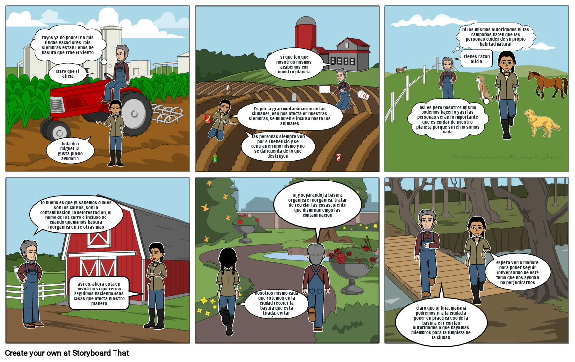 comic de problemas ambientales Storyboard by b3598175