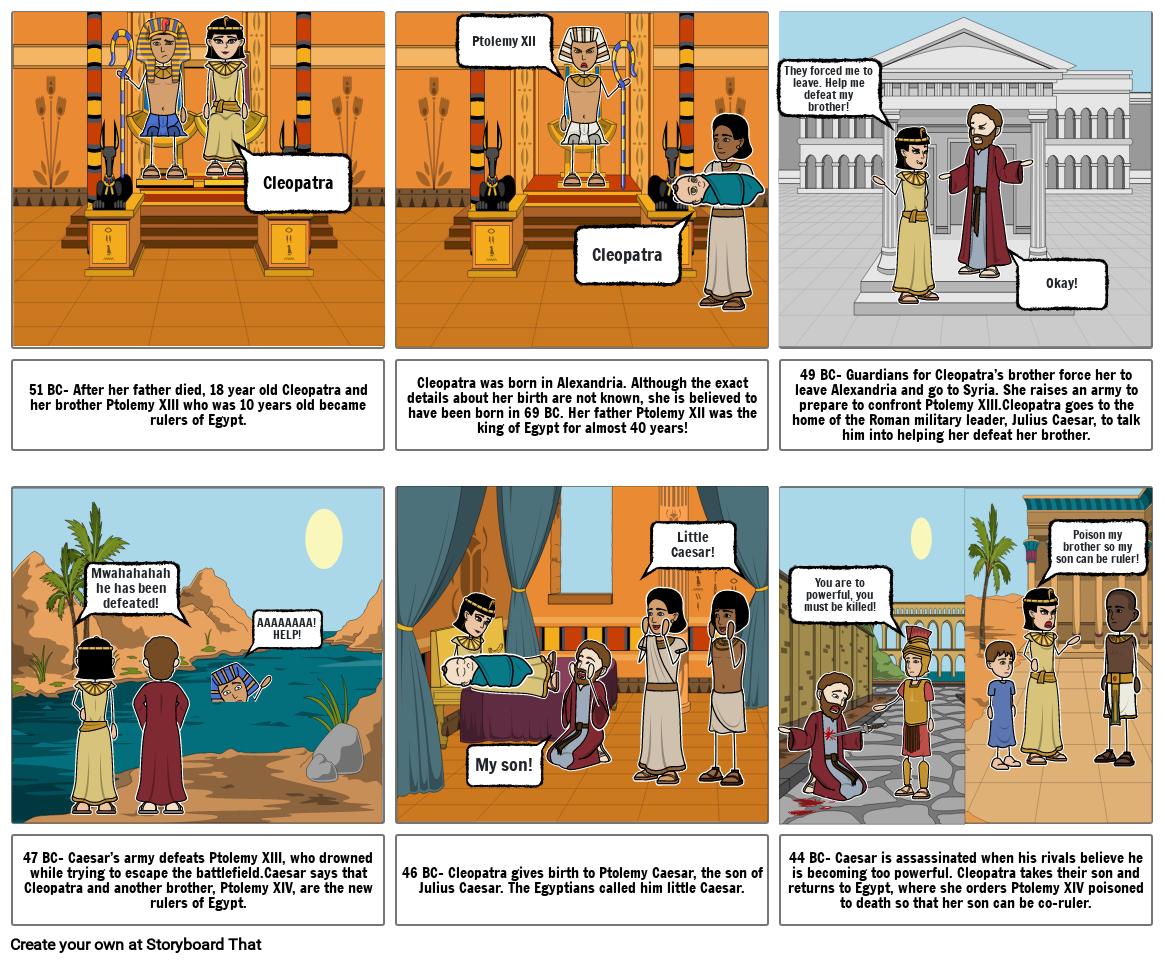 Cleopatra's Story Storyboard af b3ef33c1