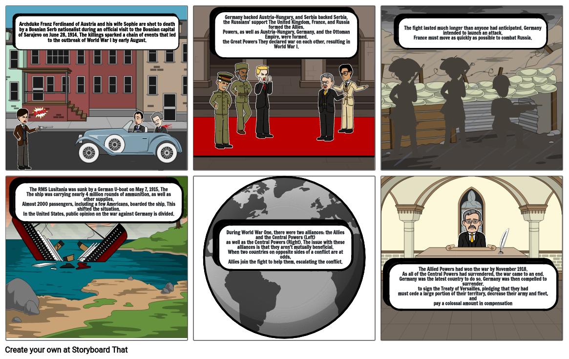 WW1 Storyboard by b42d42d7