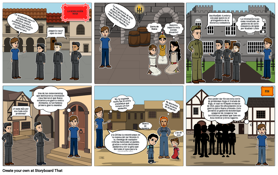 revolucion rusa Storyboard por b4368c4a