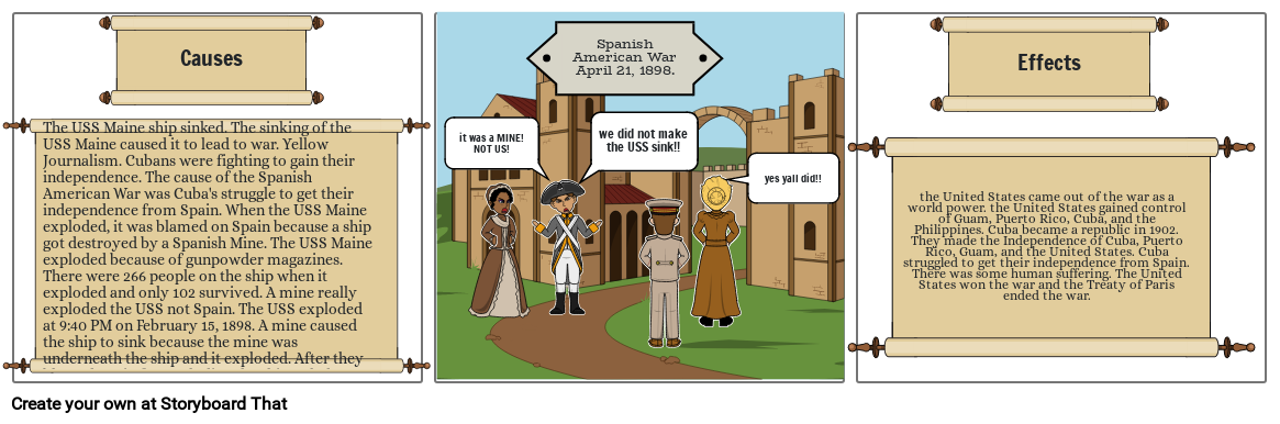 spanish american war Storyboard por b47b8dd0