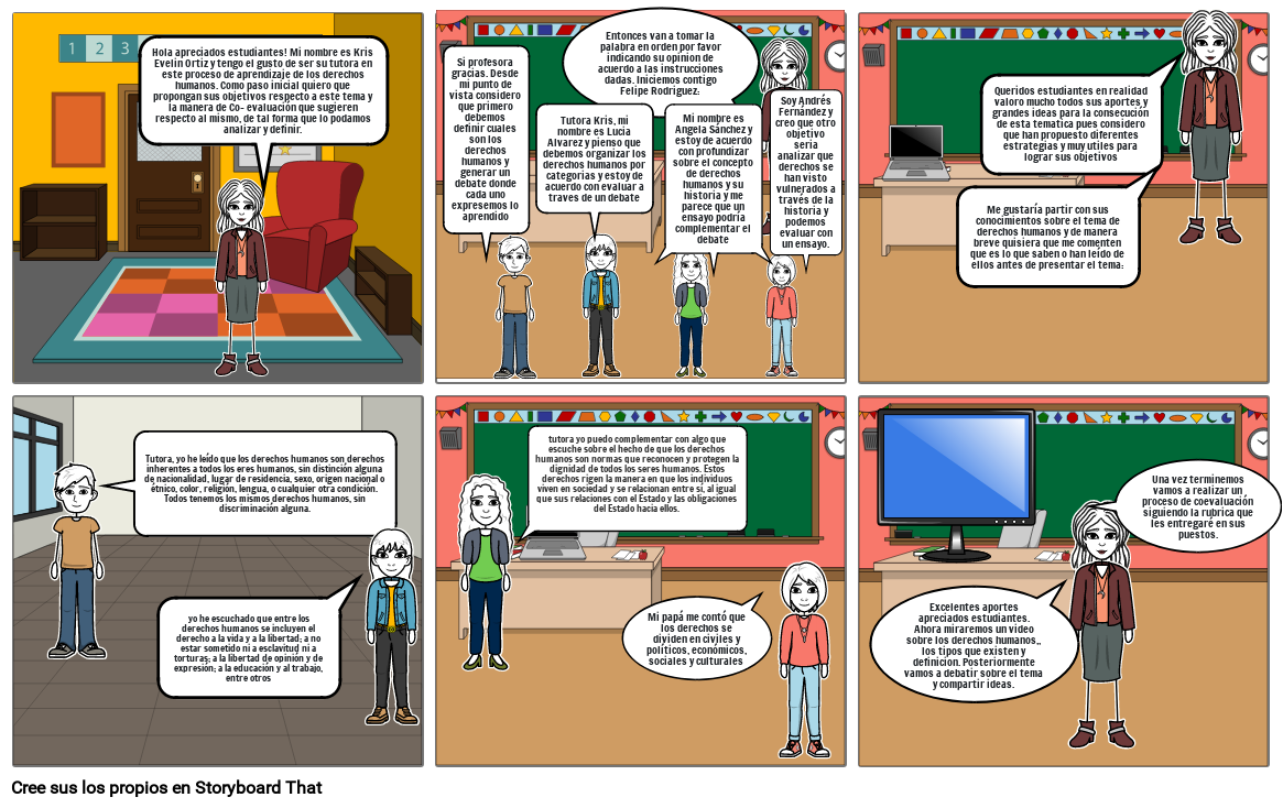HISTORIETA MEDIACION PEDAGOGICA Storyboard by b4c47080