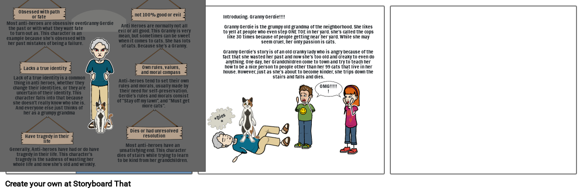 Anti-Hero story Storyboard by b4cf6f12