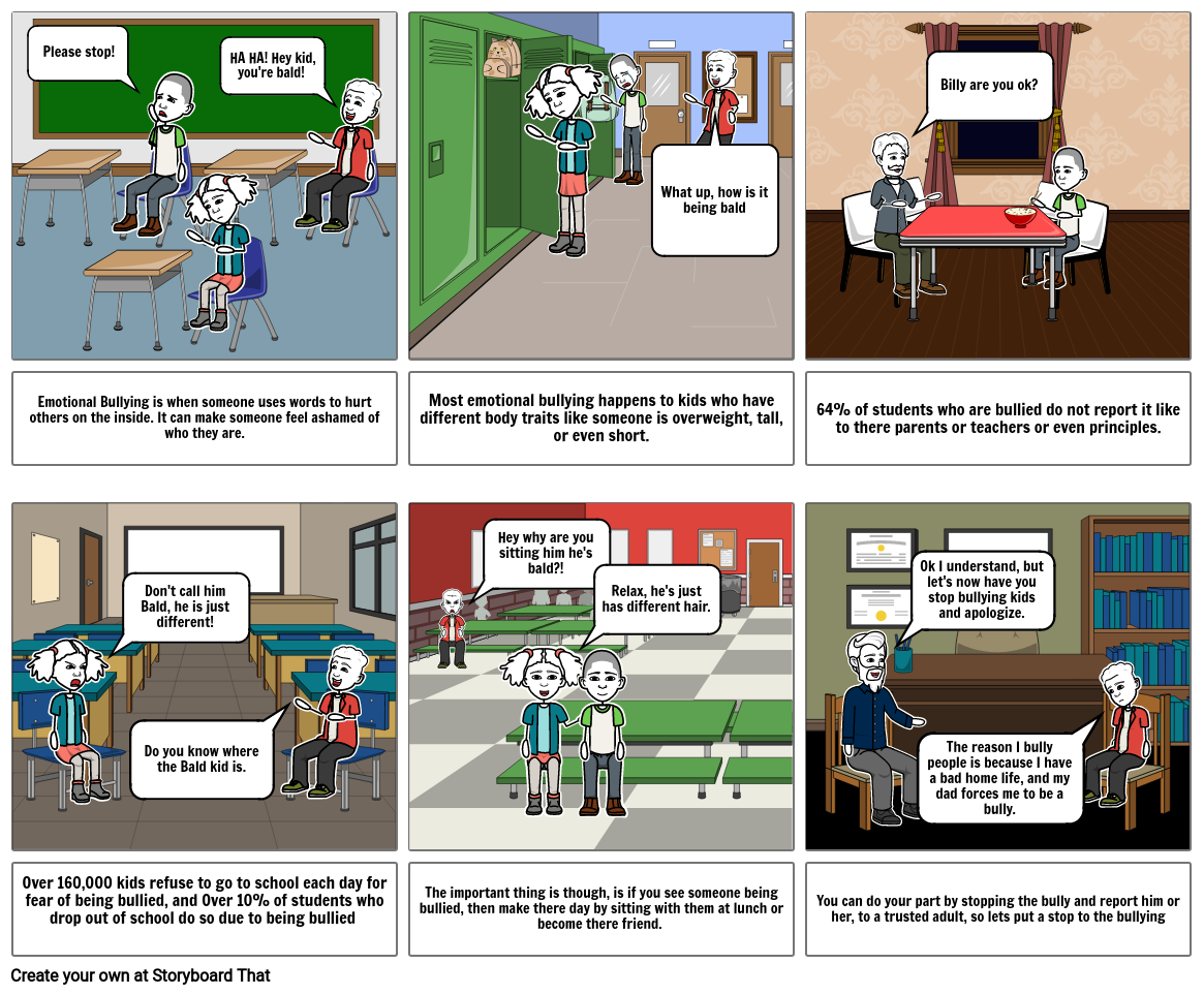 Emotional Bullying Storyboard af b50bdf6c
