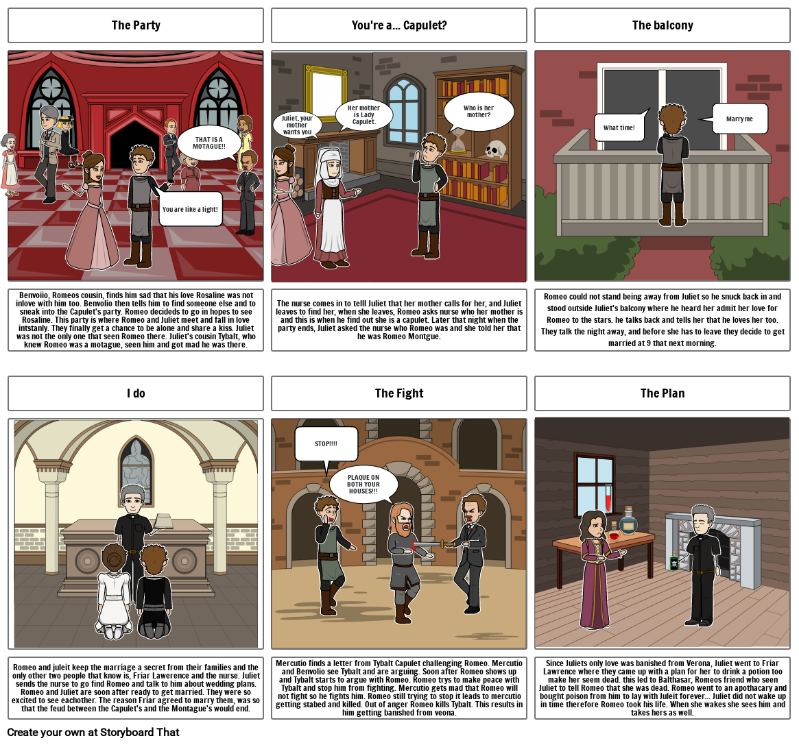 Romeo and Juliet Storyboard by b51409c2