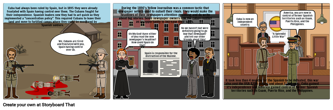 Spanish American War Storyboard por b56229bb
